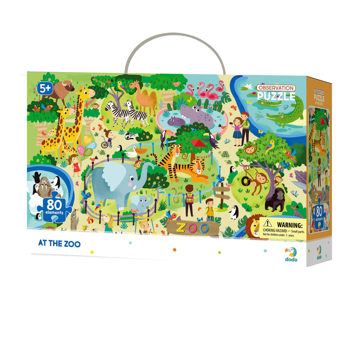 DODO TOYS - 80pcs - Observation Puzzle - At the zoo – The Learning Curve